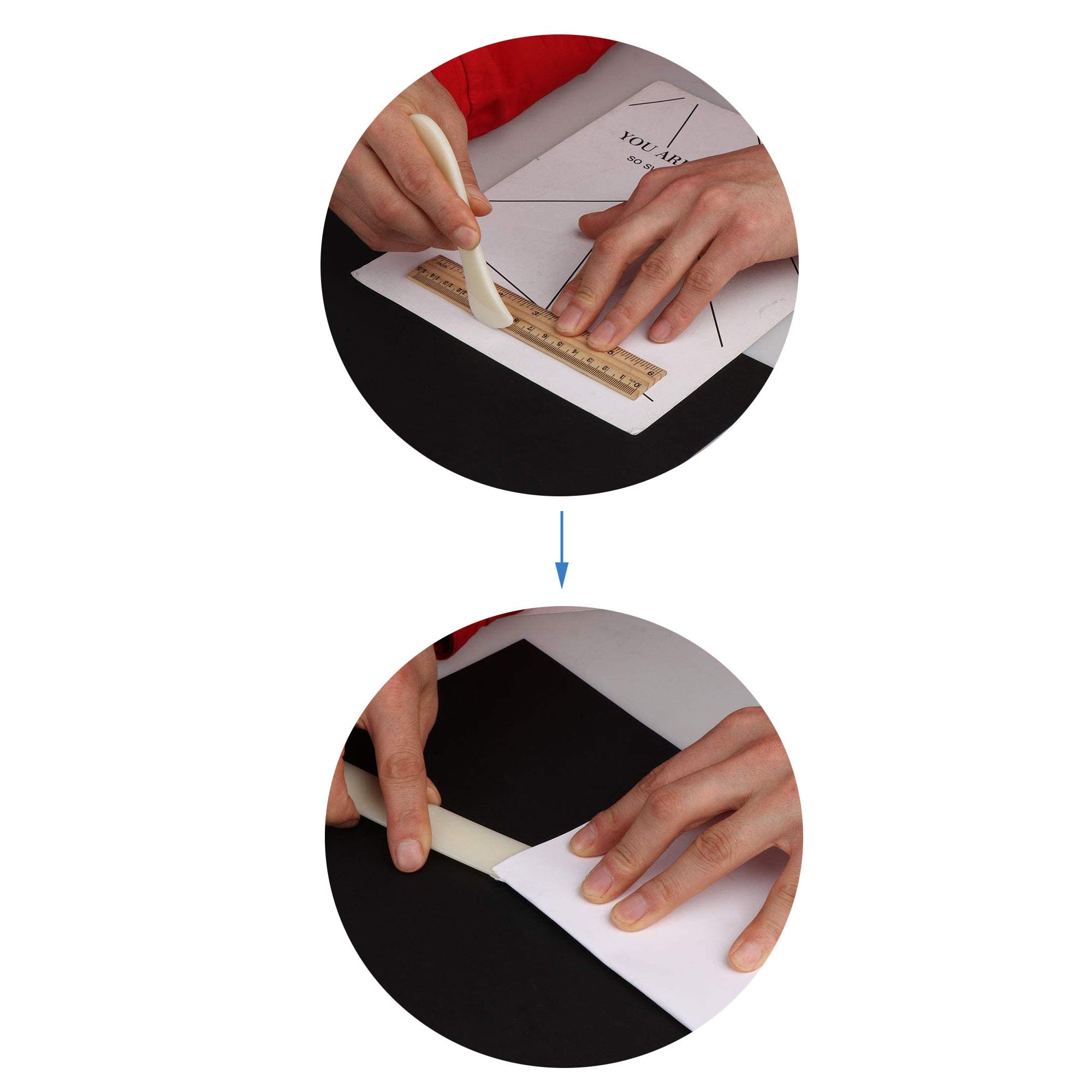 Bone Folder Paper Crafting Supplies Set Scoring Plastic Paper Crease ...