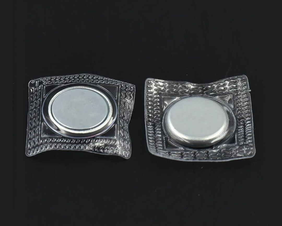 Hidden Sew-in PVC Magnetic Snap Closure Purse Bags Jacket Pockets Round ...