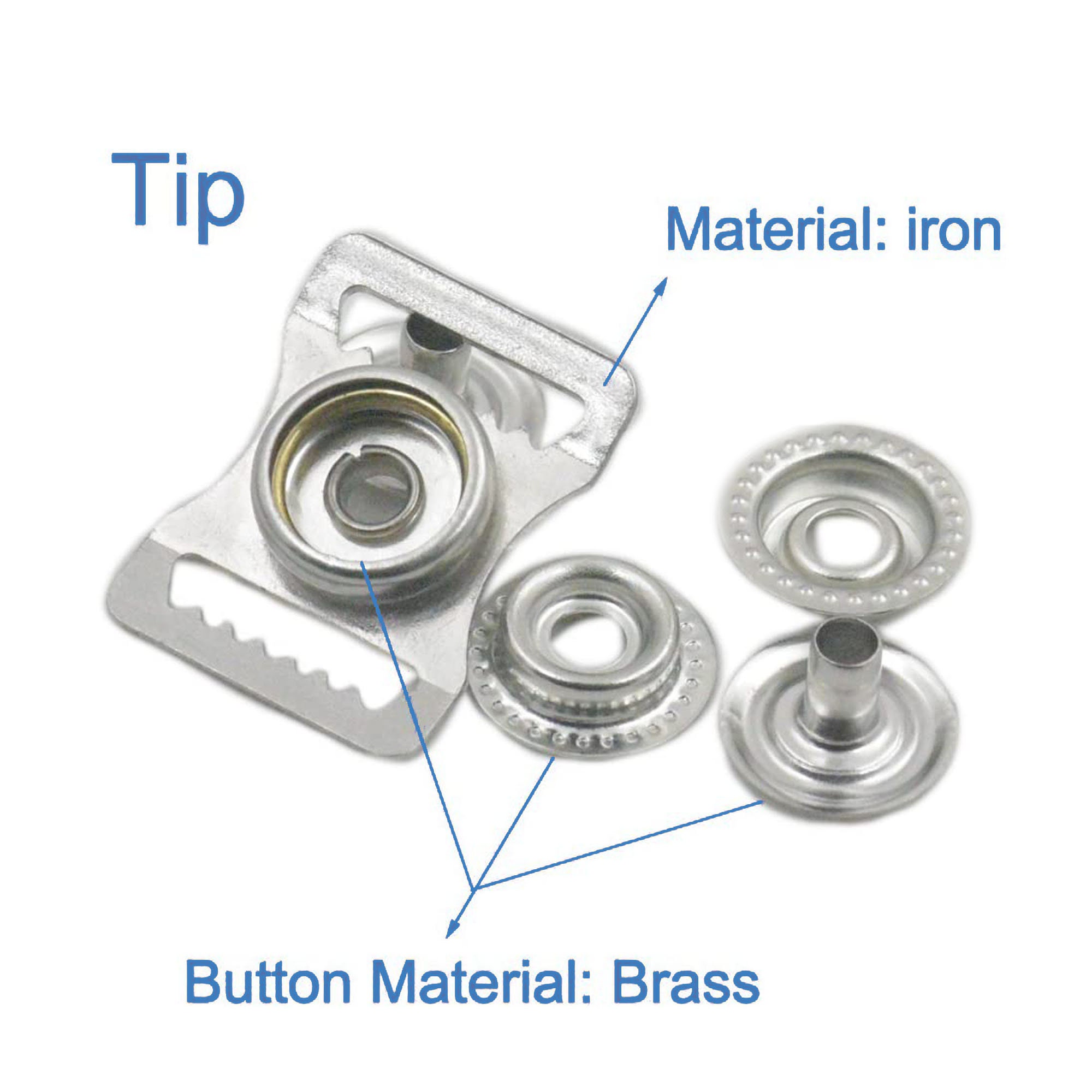 Adjustable Cap Buckle Webbing Non-slip Tooth Snap Fastener Leather ...