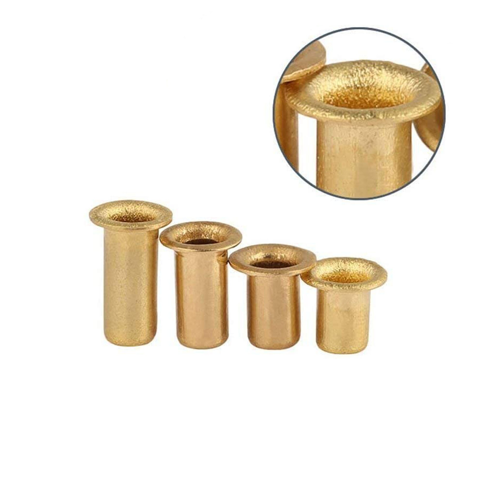 Brass Metric Eyelet Rivets M3 M4 Thread Through Nuts Hollow Hole ...