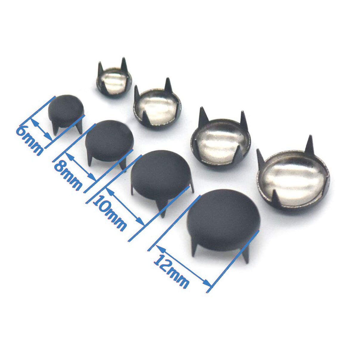 Round Dome Metal Studs 6 8 10 12mm Spots Nailheads Spikes Punk Shoes ...