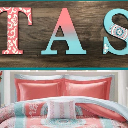 Hand-painted Custom Letters Names Initials Decor - Etsy