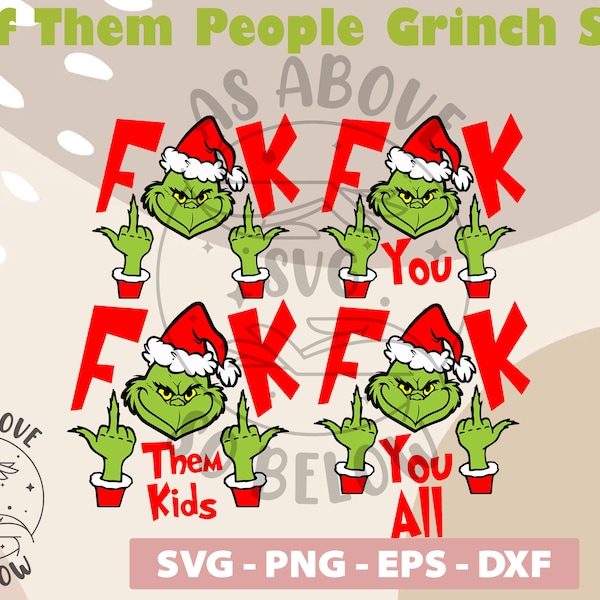 Grinch Flipping off Svg - Etsy Canada
