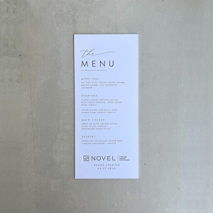 Oblong Letterpress Banquet Menu Bespoke Formal Event Menu Letterpress ...