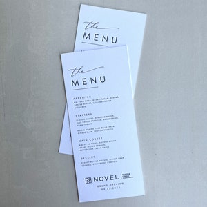 Oblong Letterpress Banquet Menu Bespoke Formal Event Menu Letterpress ...