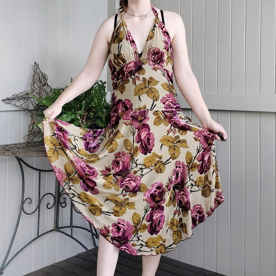 Vintage Y2K Early 2000s Gerry Shaw Size 14 Dress Pink Floral - Etsy