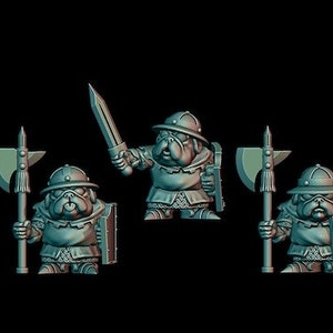 Pug Town Guards - Dnd Miniatures - Etsy