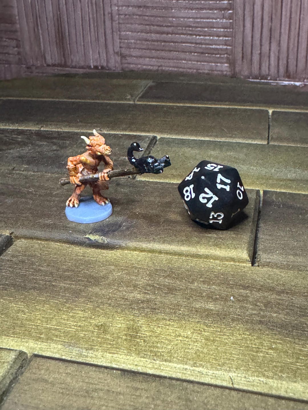 Hand Painted Fire Orange Kobold With Scorpion - Etsy