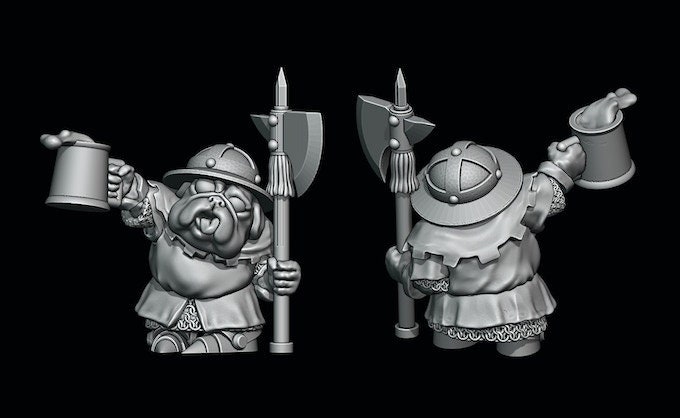 Pug Town Guards - Dnd Miniatures - Etsy