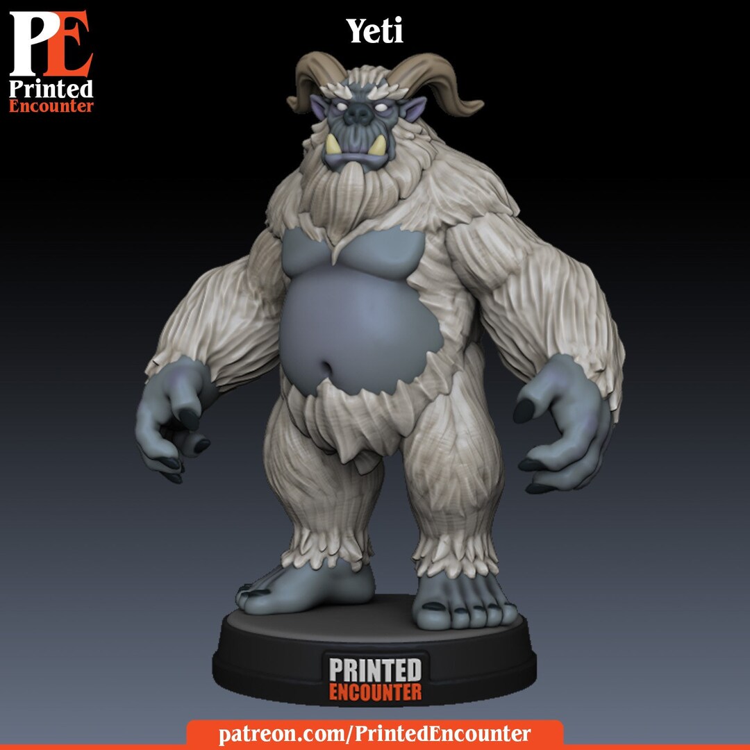 Printed Encounter - Yeti - Etsy