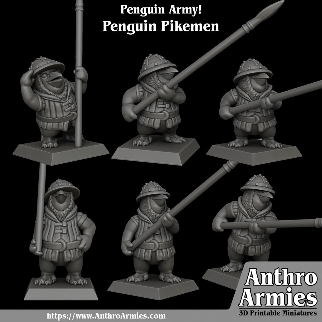 Penguin Army - Penguin Pikemen - Etsy