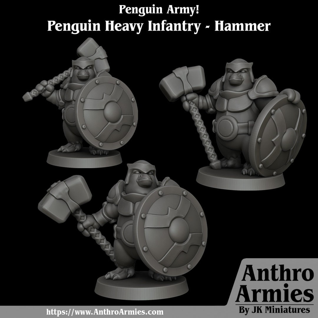 Penguin Army - Penguin Heavy Infantry - Etsy