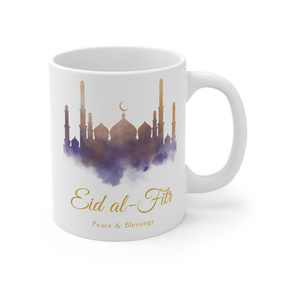 Eid Al-fitr Ceramic Mug 11 Oz | Islamic Gift for Ramadan & Eid | Peace ...