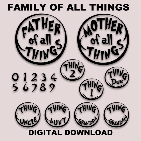 Thing 1 and Thing 2 - Etsy