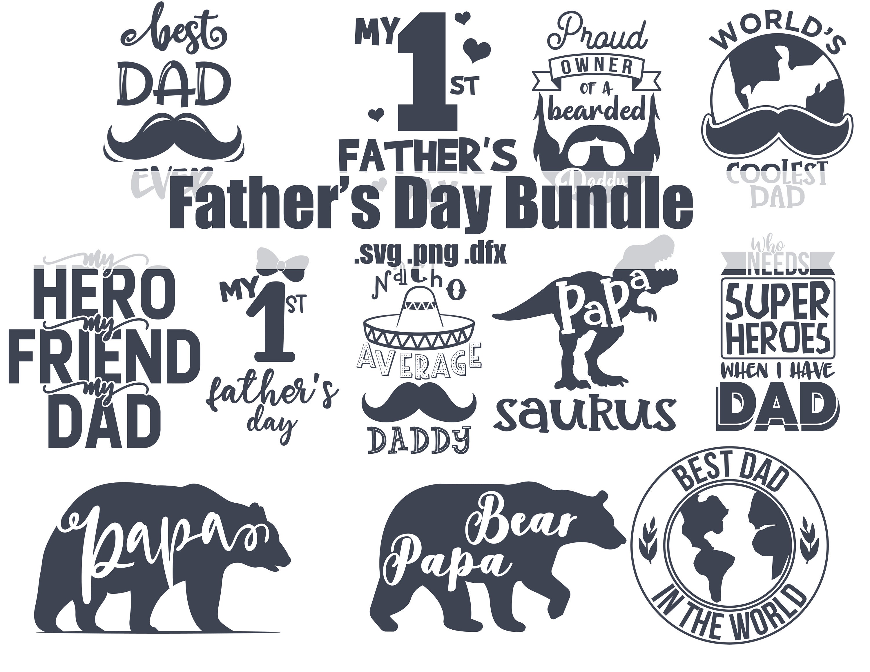 Father's Day Bundle Fathers Day Bundle Svg Png Dxf - Etsy