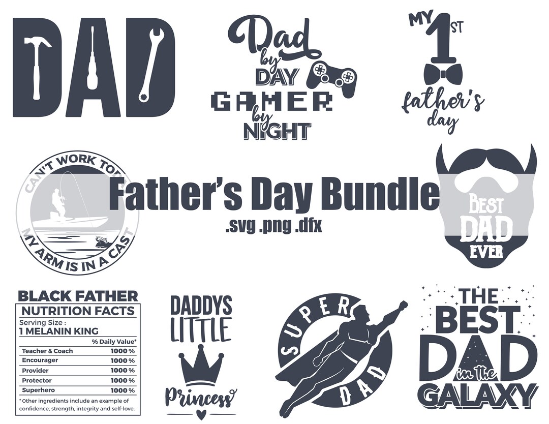 Father's Day Bundle | Fathers Day Bundle Svg Png Dxf - Etsy