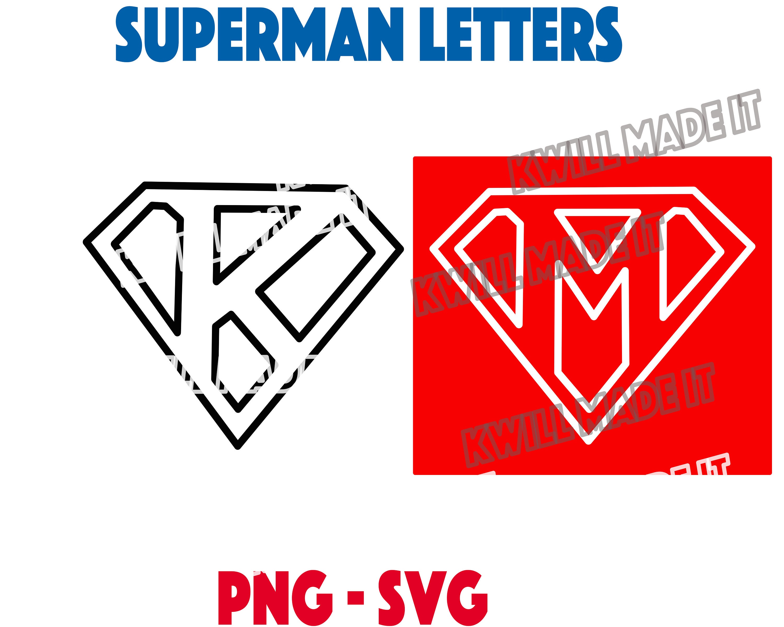 Superman SVG / Superman Letters / Superman Font / Superman PNG | Etsy
