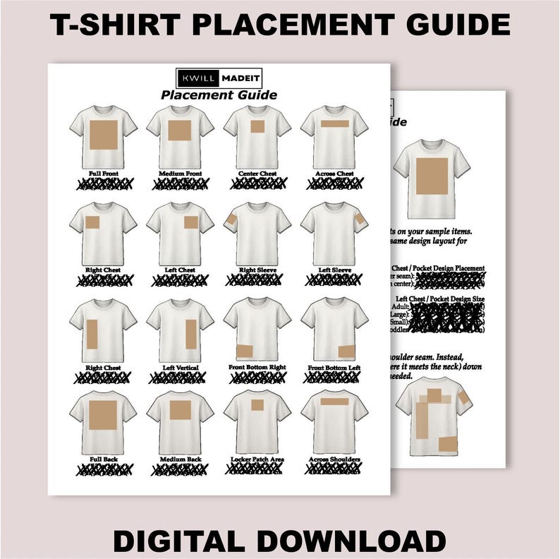 T-shirt Placement Guide and Ruler Bundle, Vinyl Placement Bundle, Heat ...