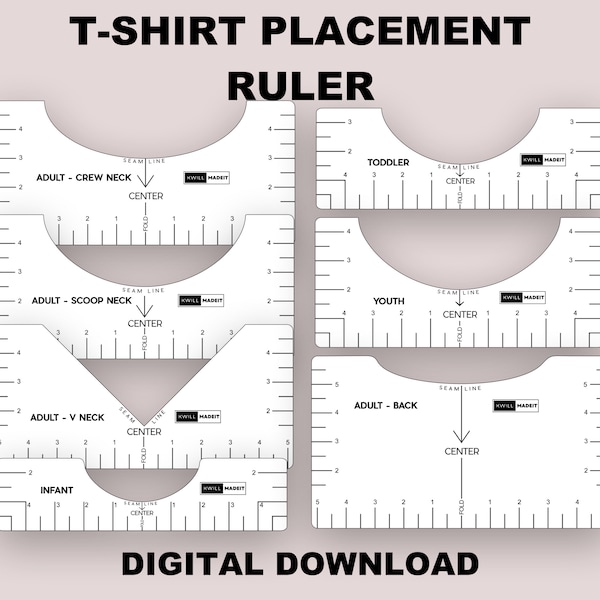 Left Chest Placement Rulers - Etsy