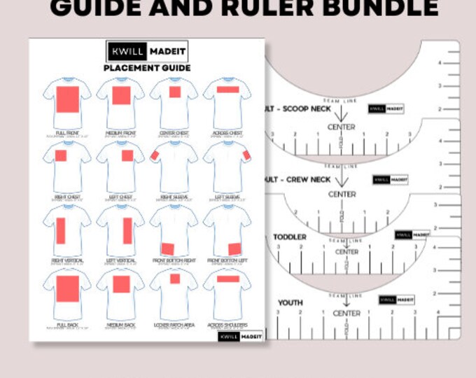 T-shirt Placement Guide Bundle, T-shirt Alignment Tool, Vinyl Placement ...