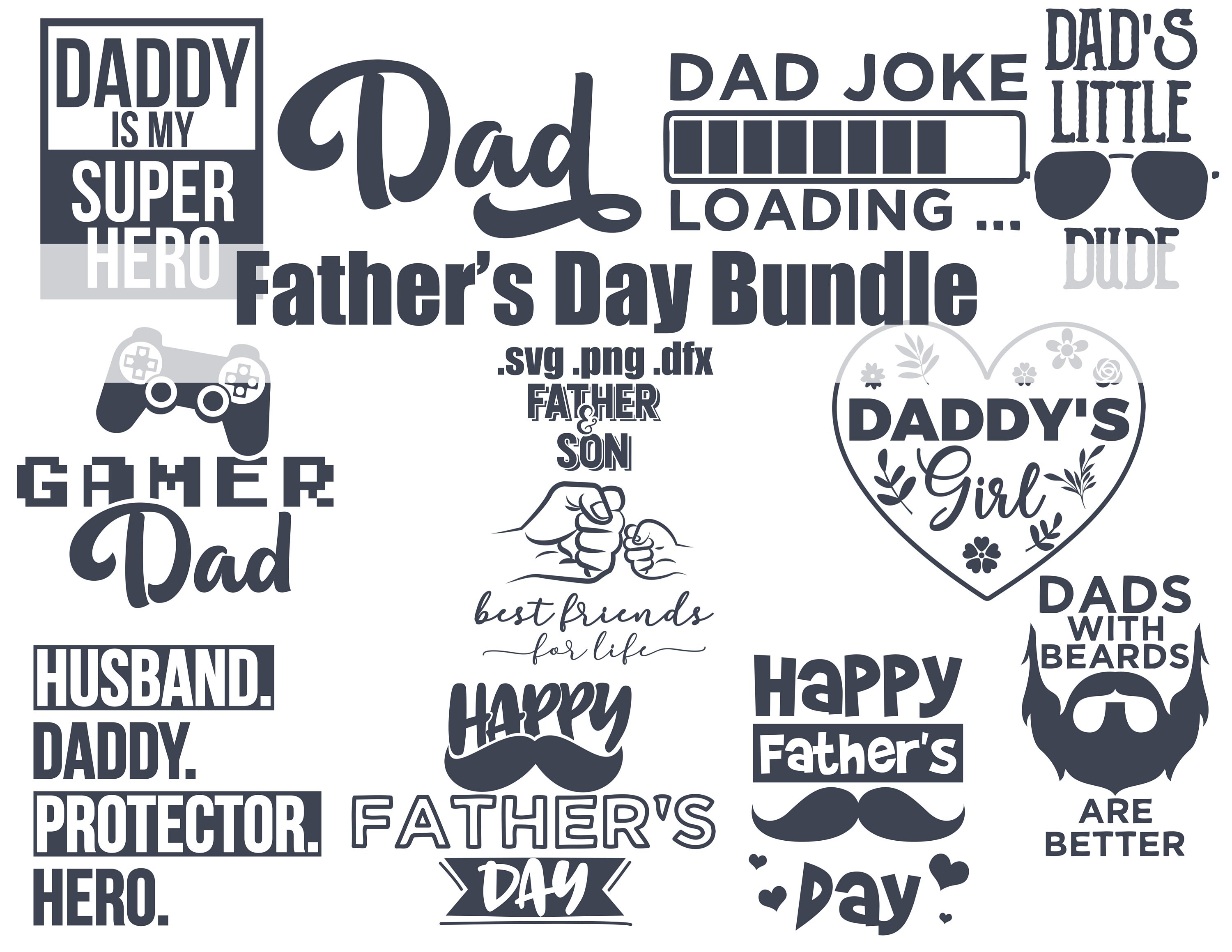 Father's Day Bundle Fathers Day Bundle Svg Png Dxf - Etsy