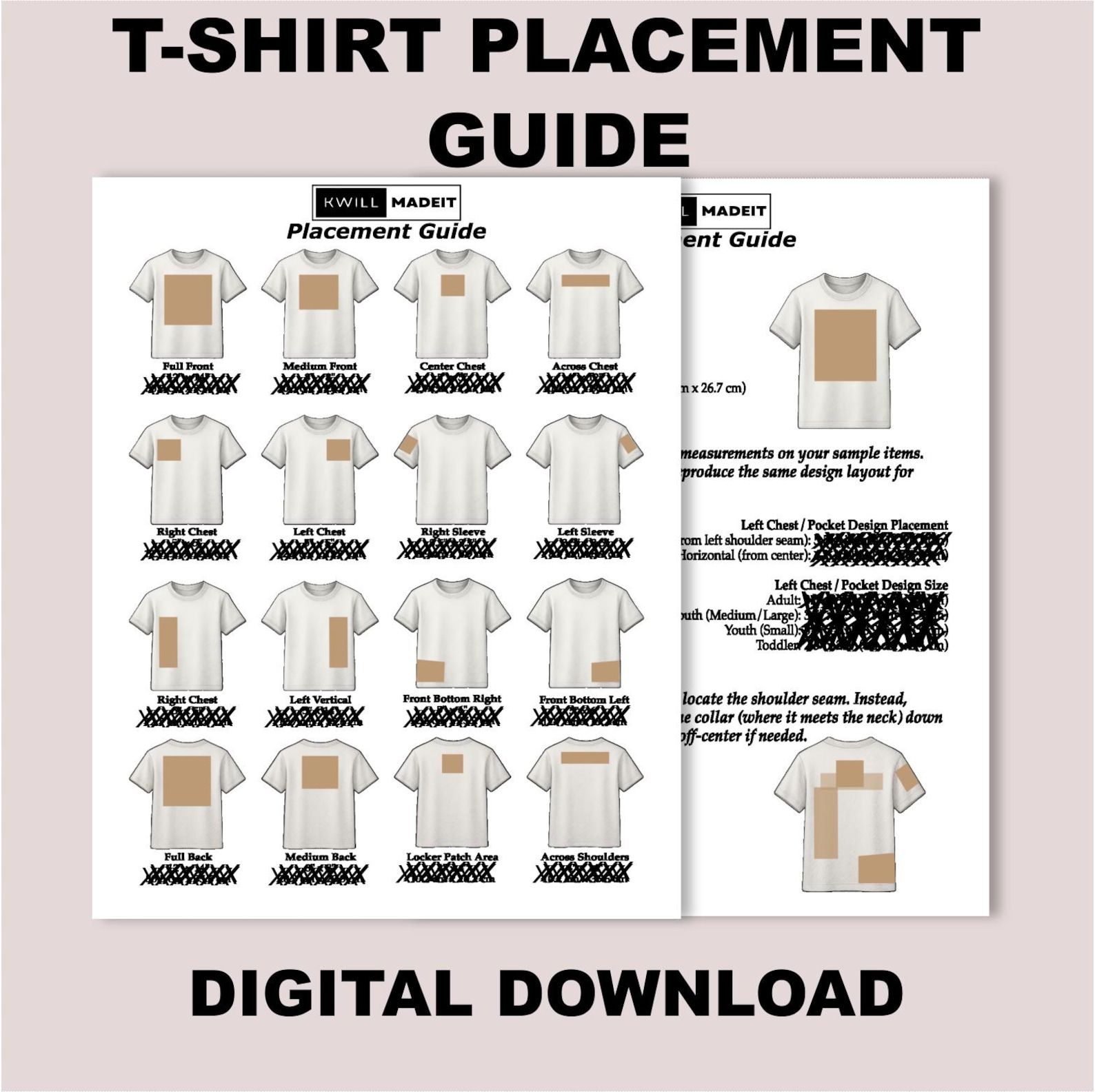 T-shirt Placement Guide, Vinyl Placement, Heat Transfer Vinyl Tool ...