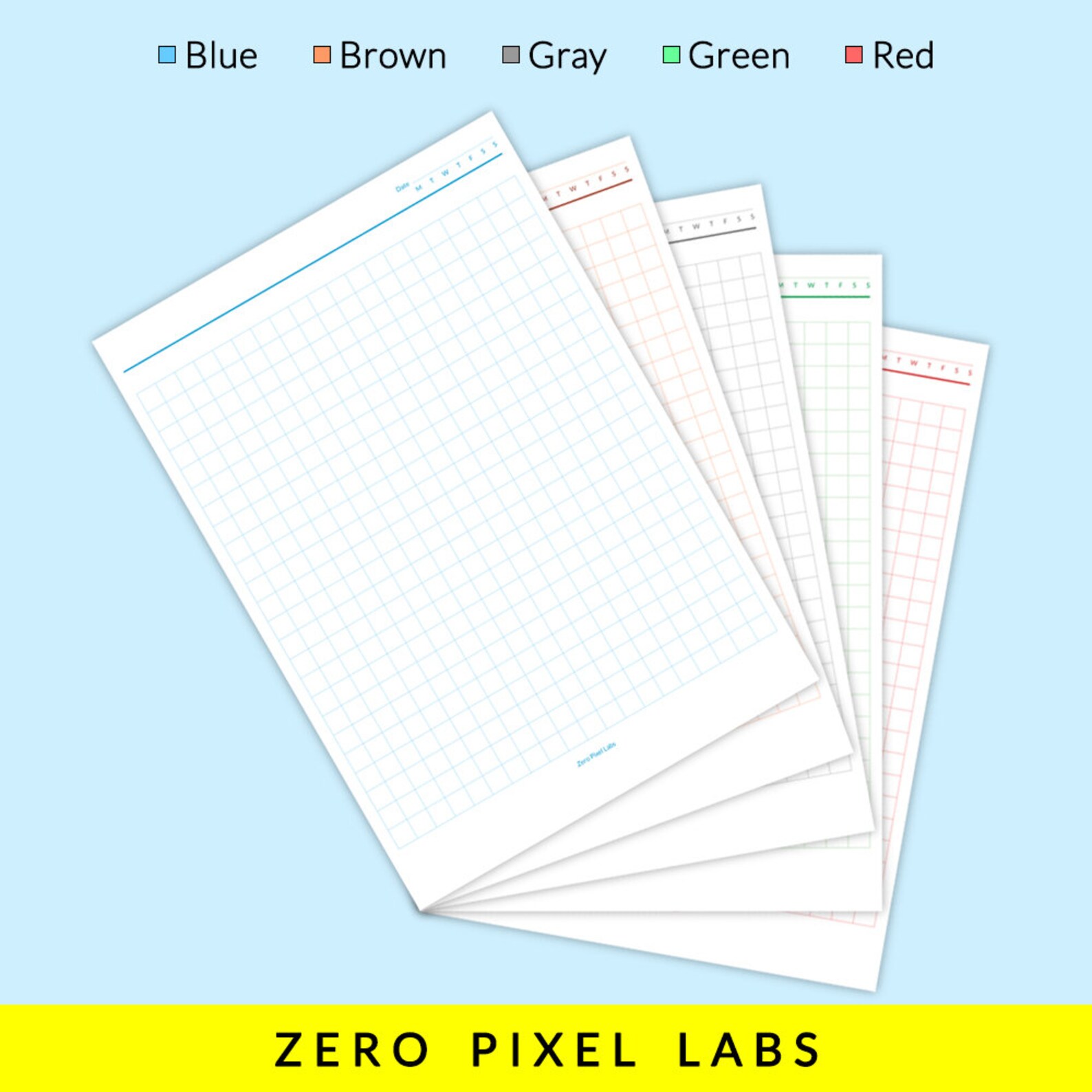 Bundle Lined Grid Dotted Notebook Paper Journal PDF Printable, A4, A5 ...