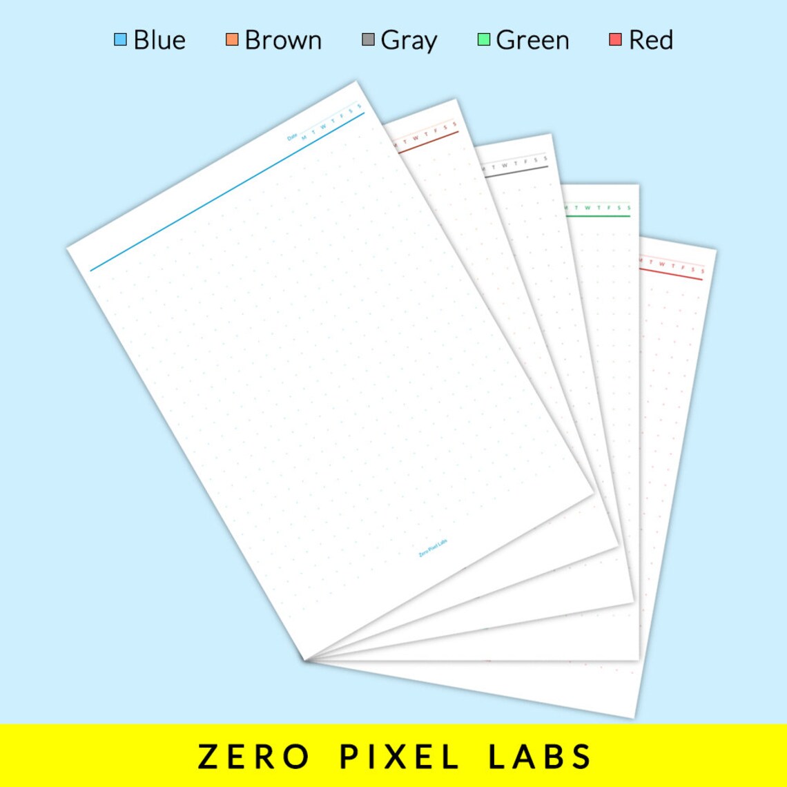 Bundle Lined Grid Dotted Notebook Paper Journal PDF Printable, A4, A5 ...