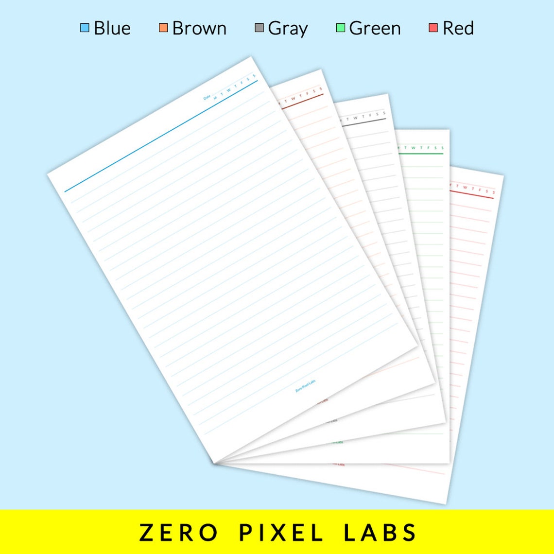 Bundle Lined Grid Dotted Notebook Paper Journal PDF Printable, A4, A5 ...