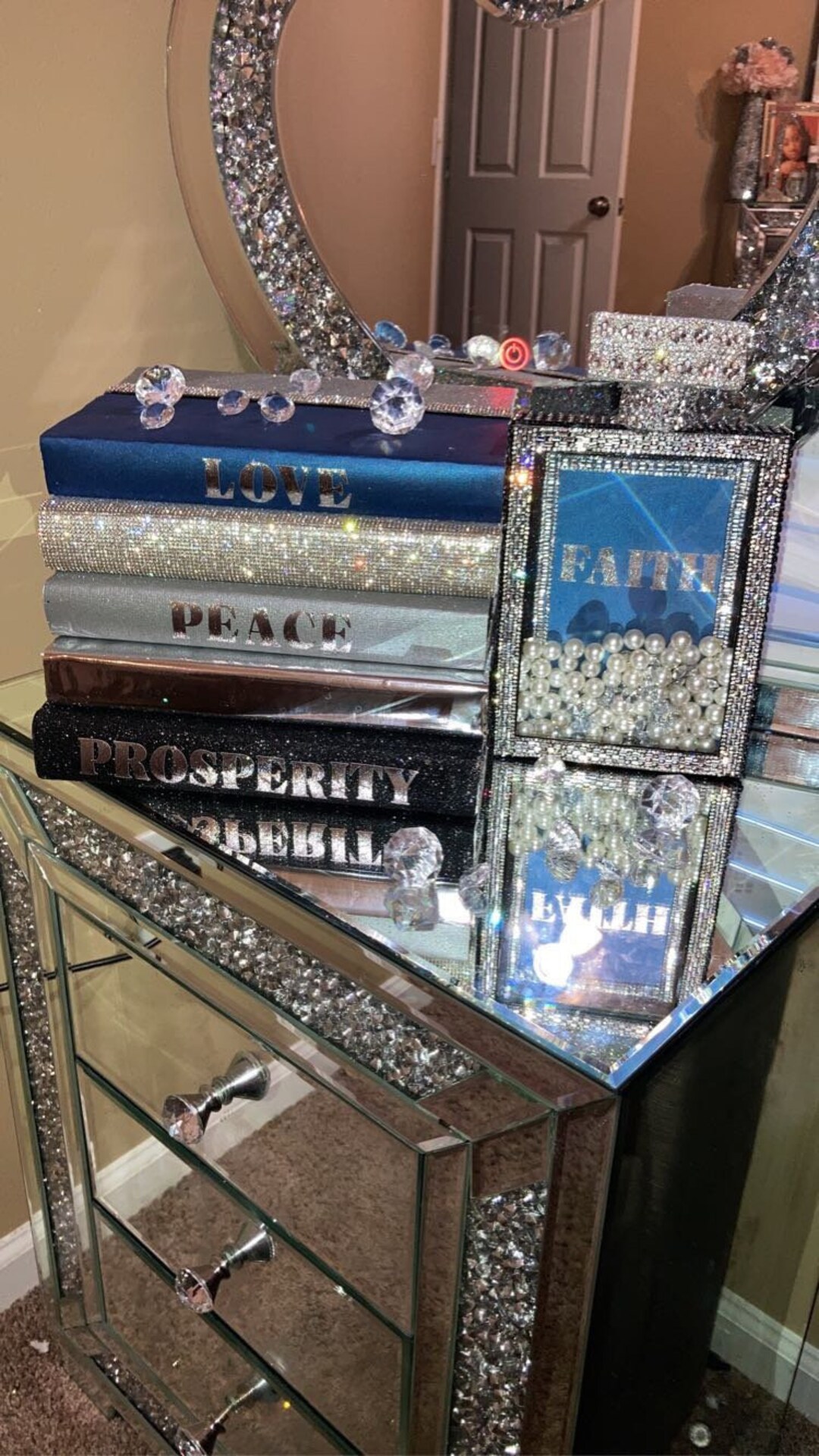 Bling Decor Book Stack, Bling Books, Glam Books, Custom Made Bling ...