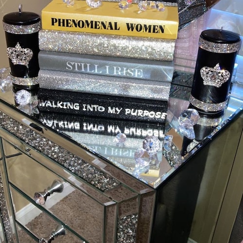 Bling Decor Book Stack Bling Books Glam Books Custom Made - Etsy