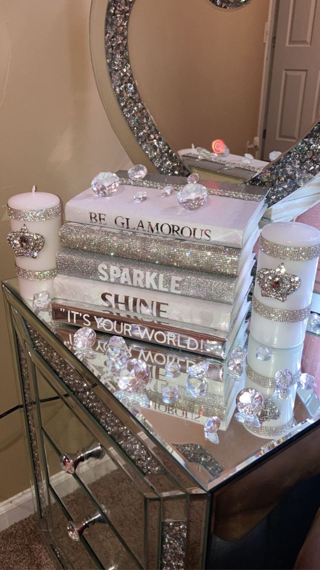 Bling Decor Book Stack, Bling Books, Glam Books, Custom Made Bling ...