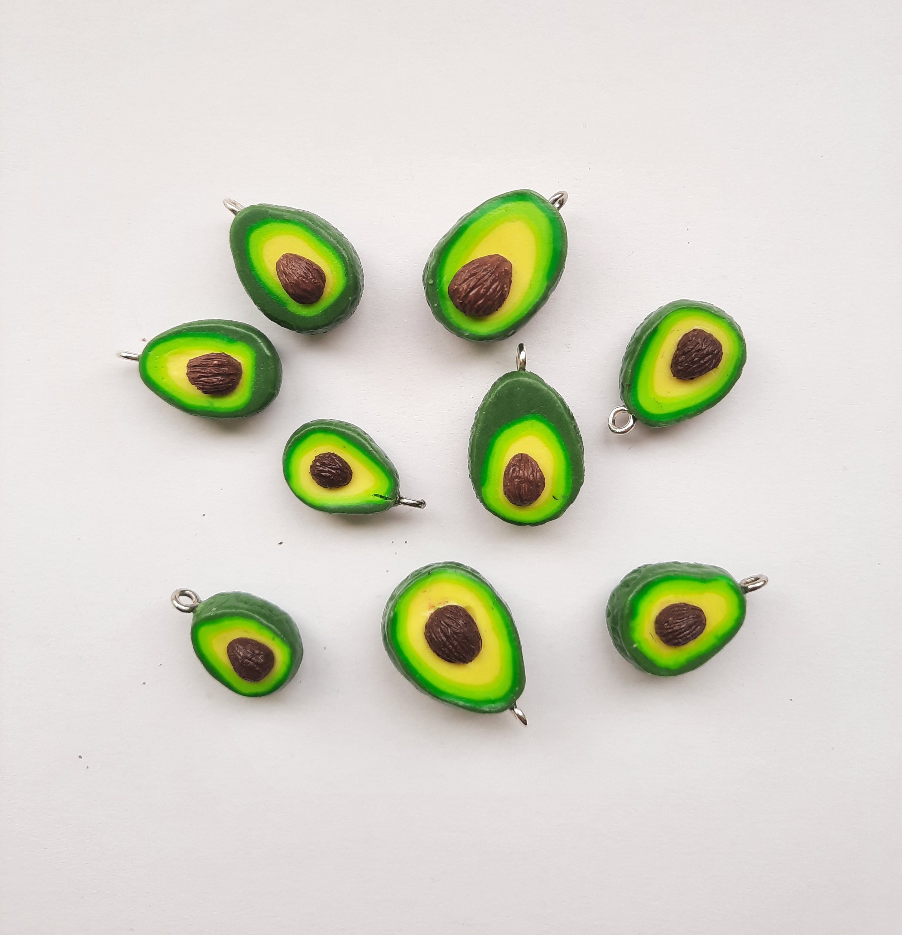 Avocado Pendant Polymer Clay Miniature - Etsy
