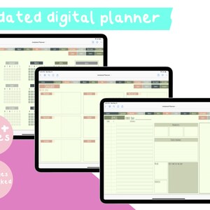 Undated Digital Planner for Goodnotes and Notability | iPad Digital ...