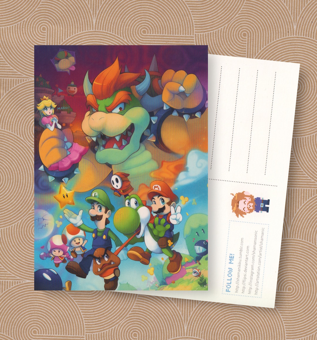 Super Mario Postcard - Etsy