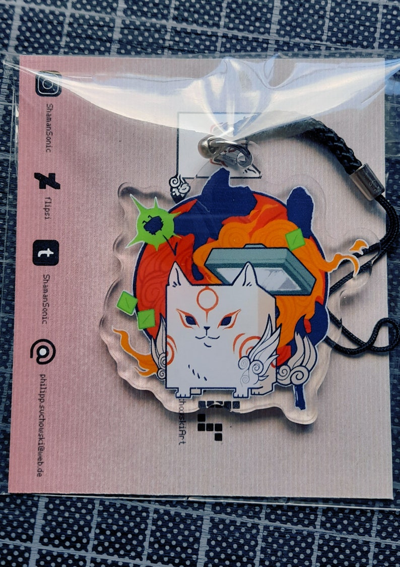 Square Okami Acrylic Charm - Etsy
