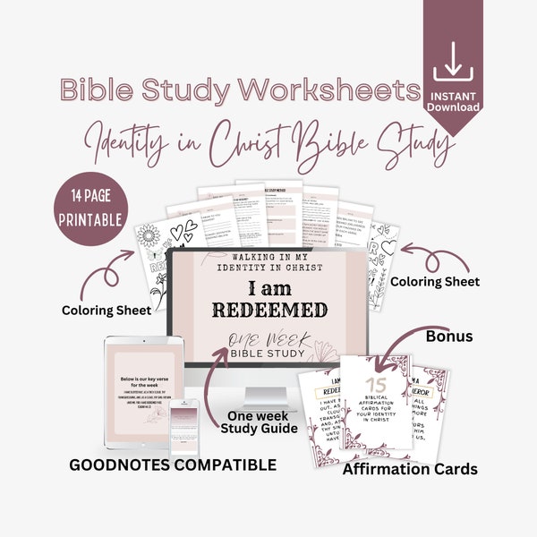 Identity in Christ Coloring Pages - Etsy