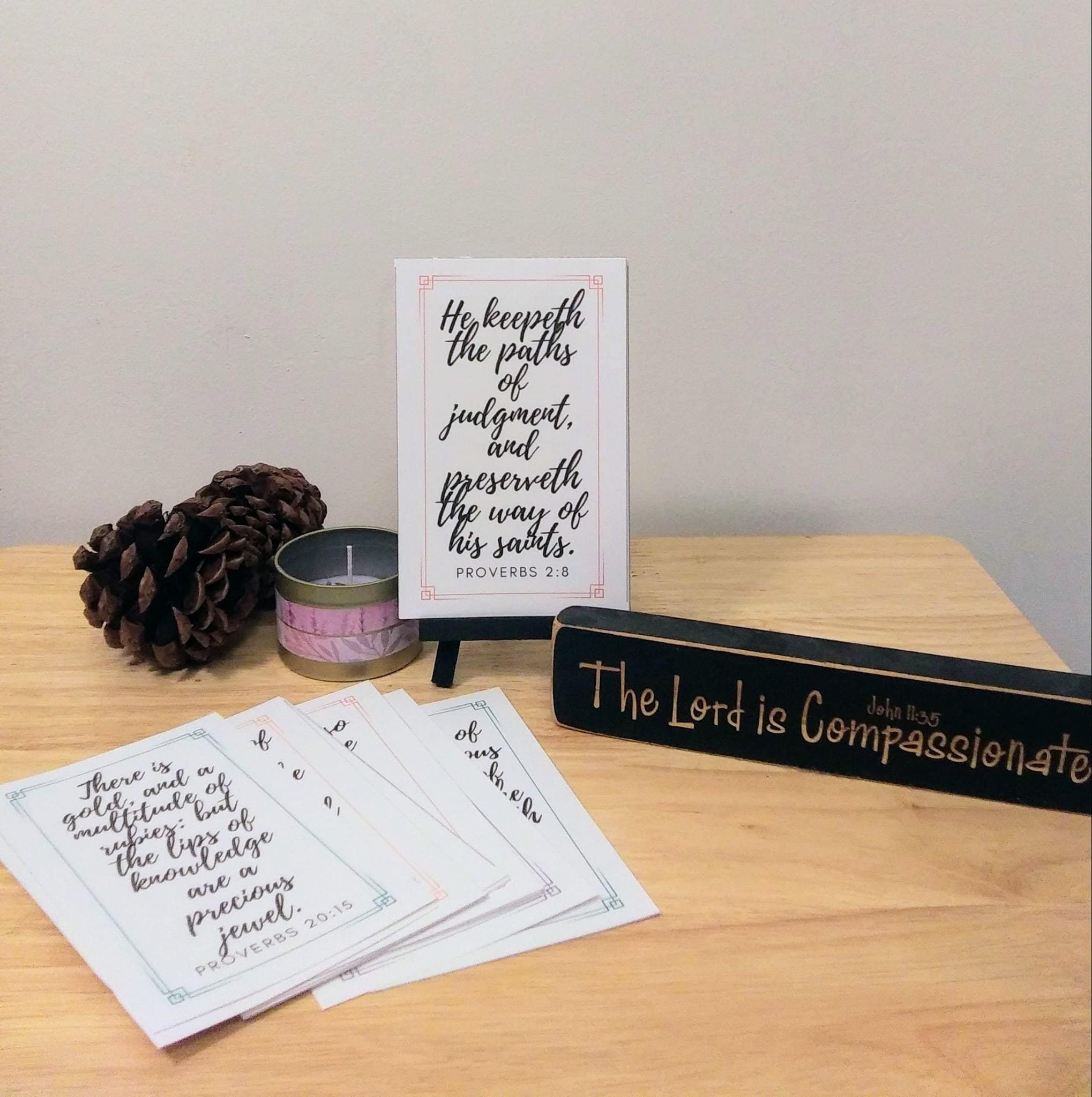 Bible Verse Cards With Holder Scripture Cards With Stand - Etsy