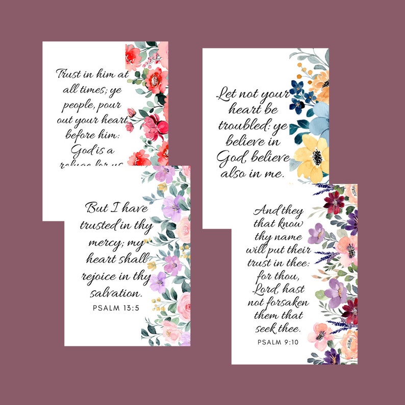 KJV Scripture Cards With Stand, Bible Verse Cards With Holder, Bible ...