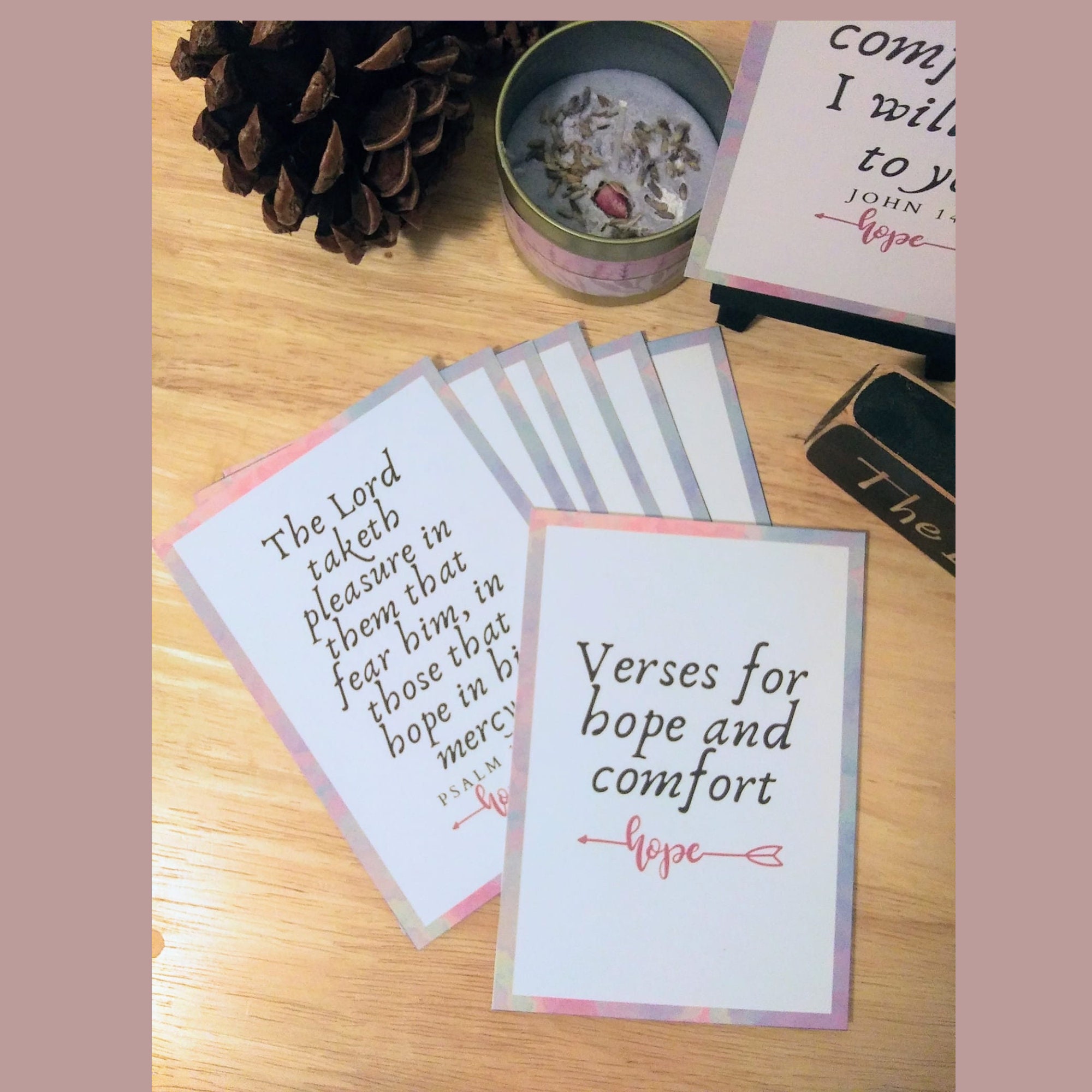 Bible Verse Cards With Stand, Scripture Cards With Mini Easel ...
