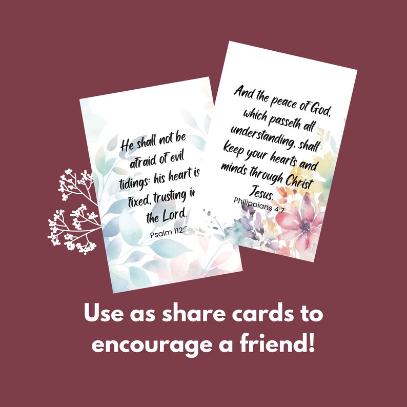 KJV Scripture Cards, Bible Memory Verse Cards, Printed Bible Verses ...