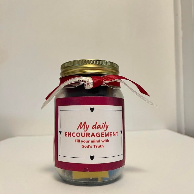 Daily Bible Verse Jar, 40 Verses for Encouragement, Scripture Jars ...