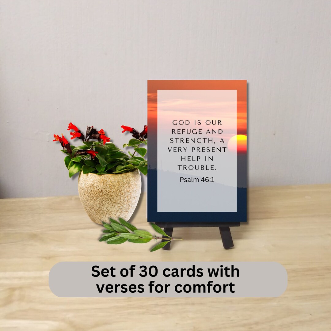 Scripture Cards With Stand, Daily Bible Verse Cards With Holder ...