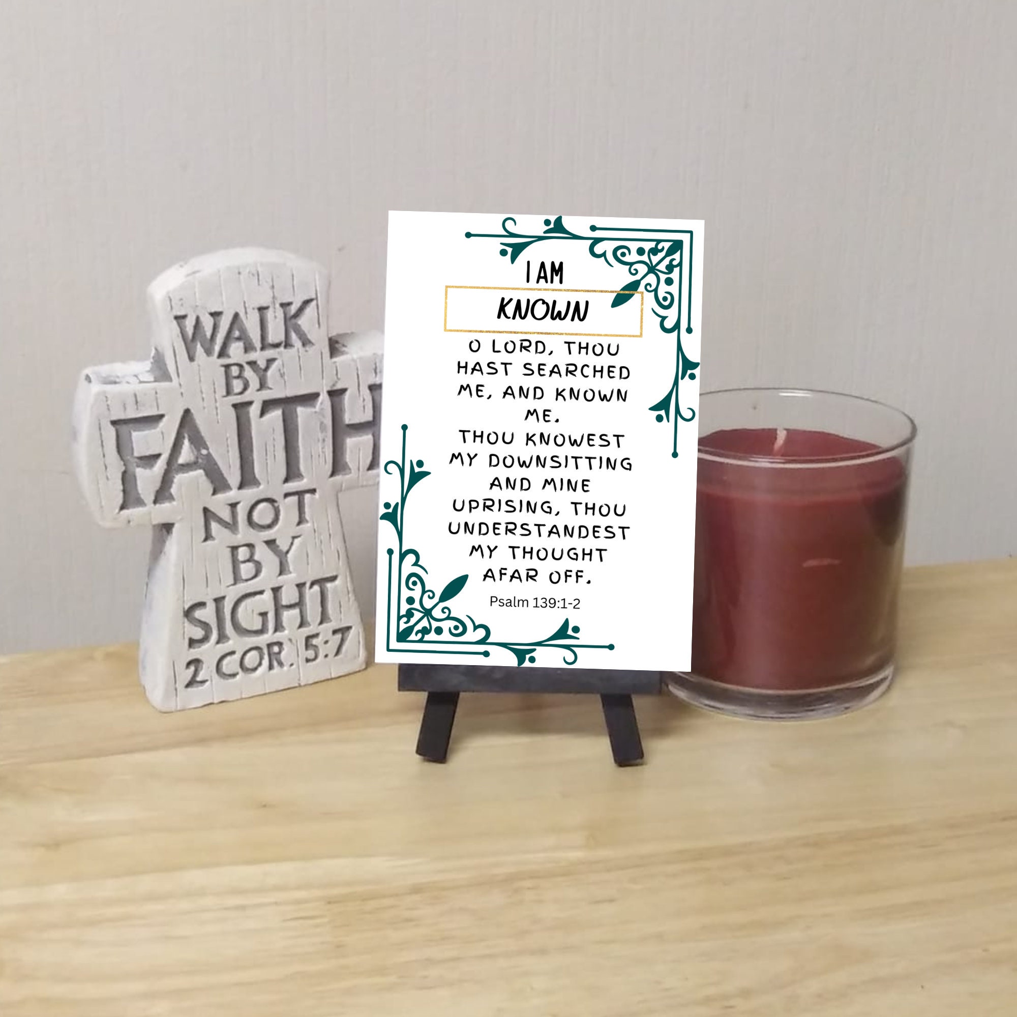 Scripture Cards With Stand, Christian Affirmation Cards, KJV Bible ...