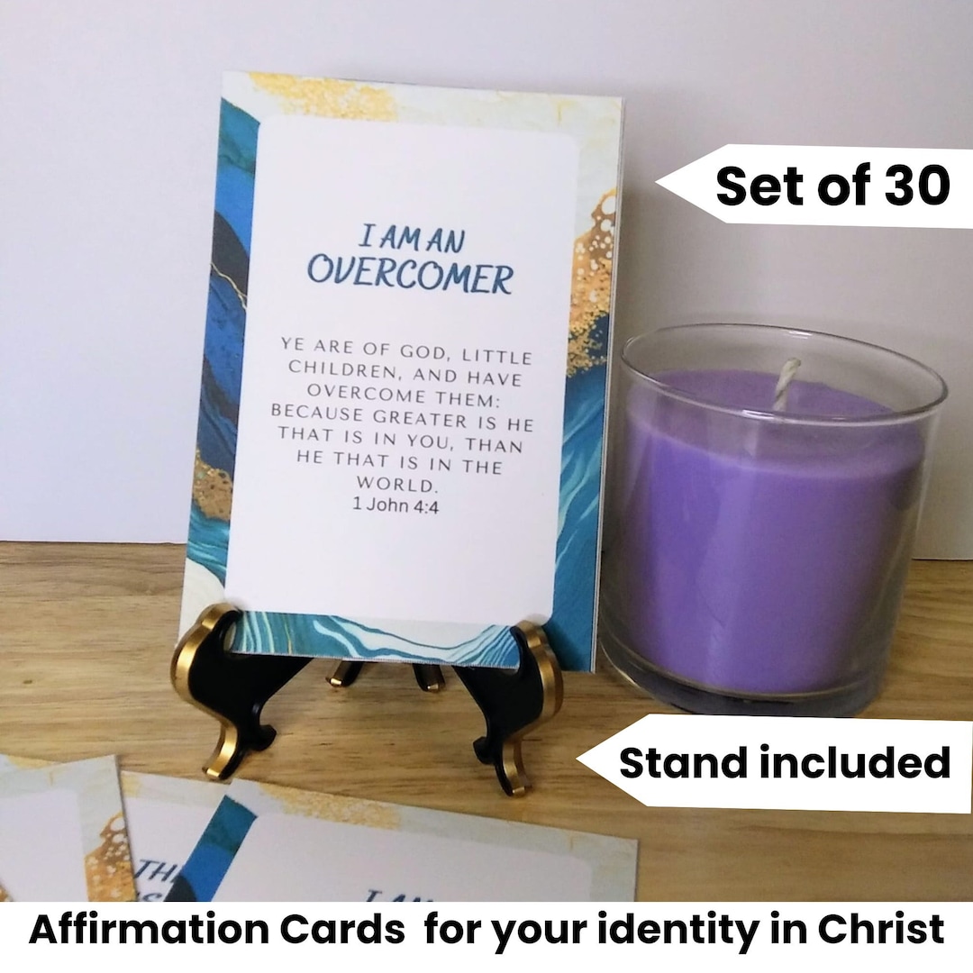 KJV Scripture Cards Set With Stand, Christian Affirmation Cards, Daily ...