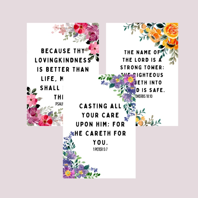 Scripture Cards With Stand, Daily Bible Verse Cards, KJV Scripture ...