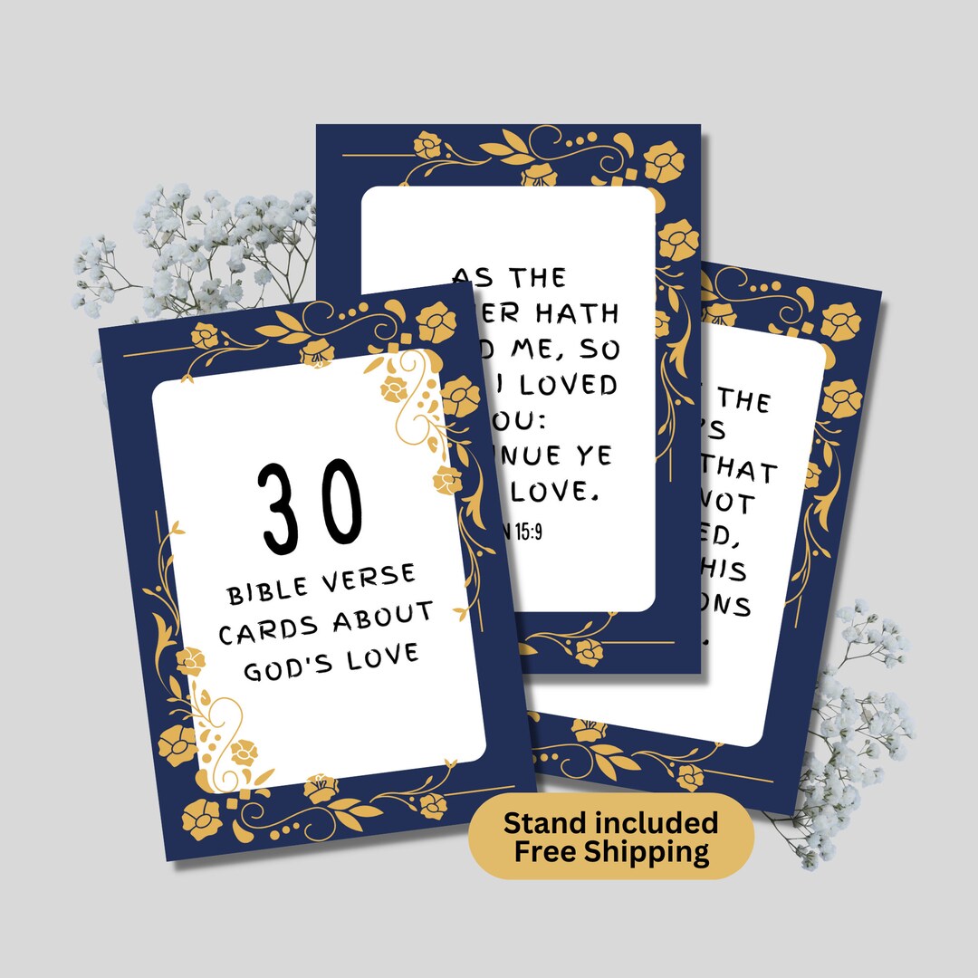 Daily Scripture Cards With Stand, Daily Bible Verse Cards With Holder ...