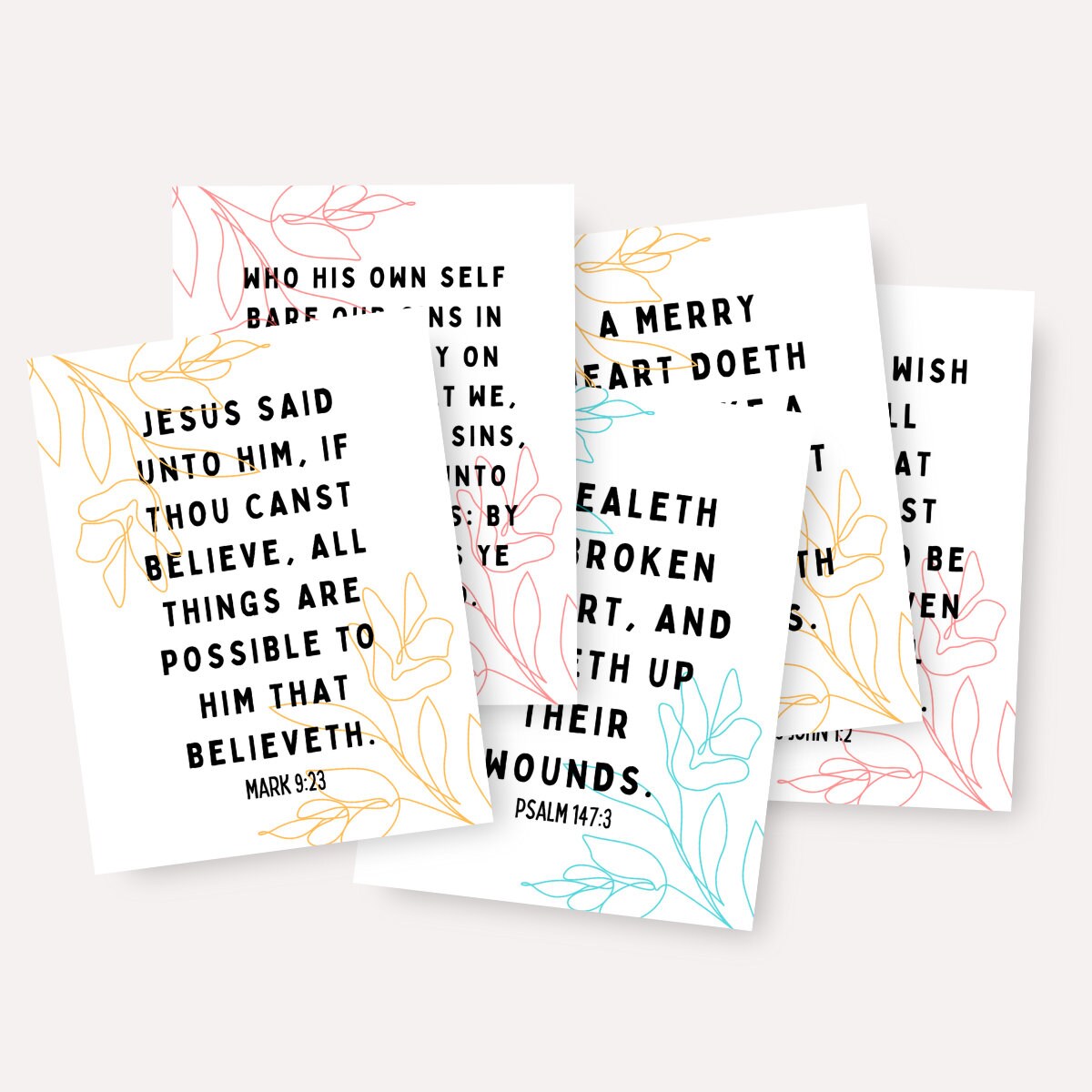 Scripture Cards on Healing, Scripture Cards With Stand, Daily Bible ...