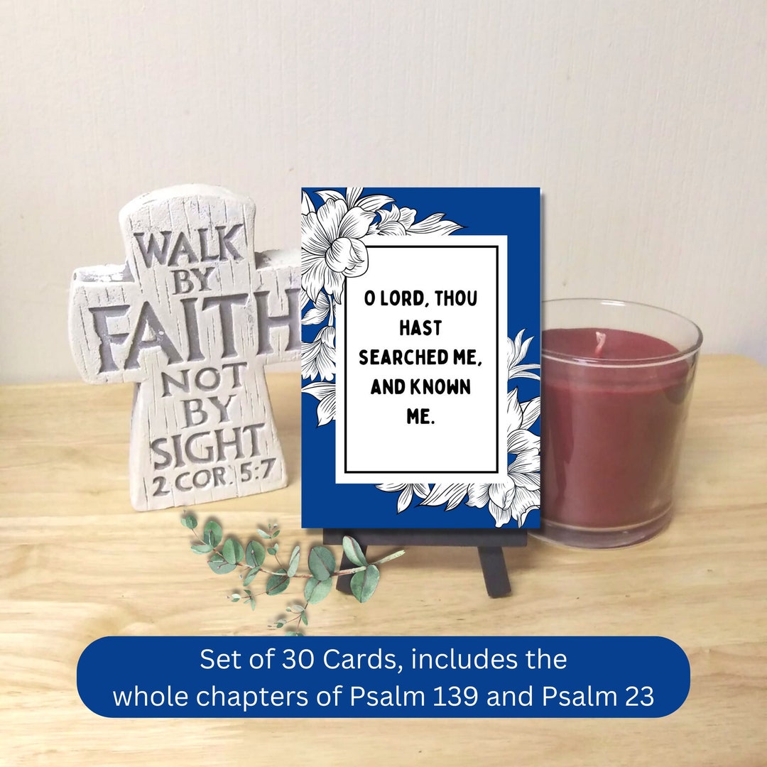 Scripture Cards With Stand, Bible Verse Cards With Holder, KJV ...