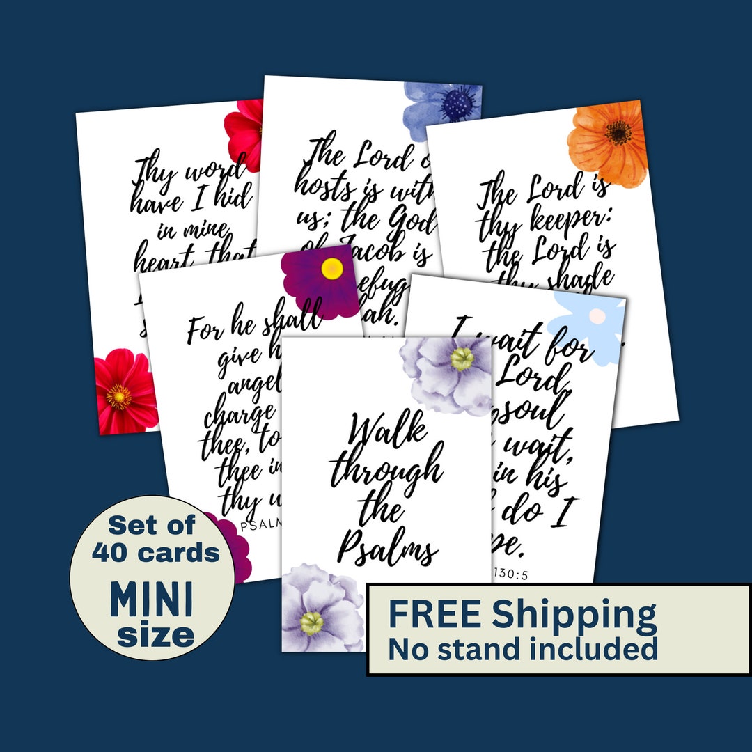 KJV Scripture Cards, Bible Verse Cards, Bible Memory Card, Printed ...